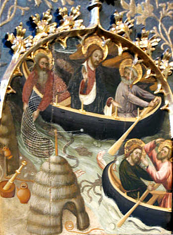 The Cloisters St. Andrew Altarpiece: Detail, the calling of St. Andrew
